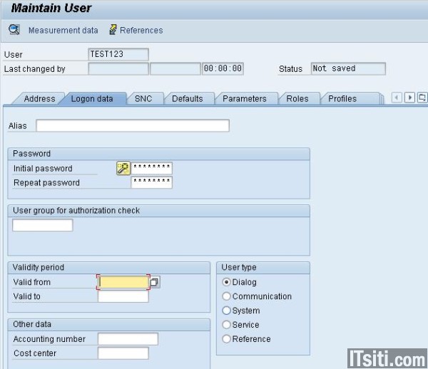 Steps To Create User In Sap